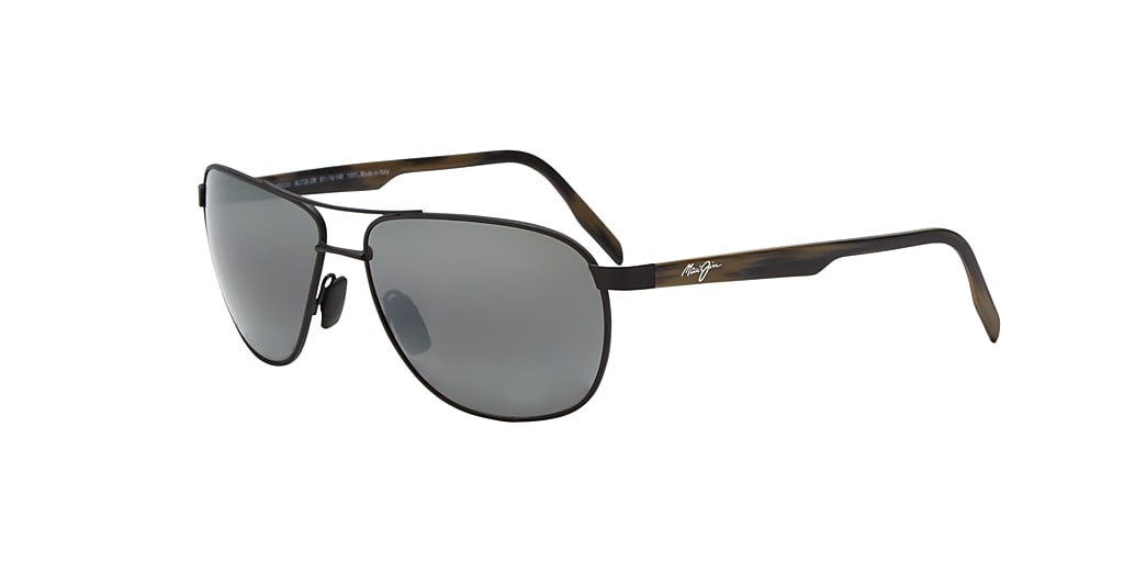 Maui Jim 728 Castles 61 Gunmetal Mirror Polarized & Black Matte ...