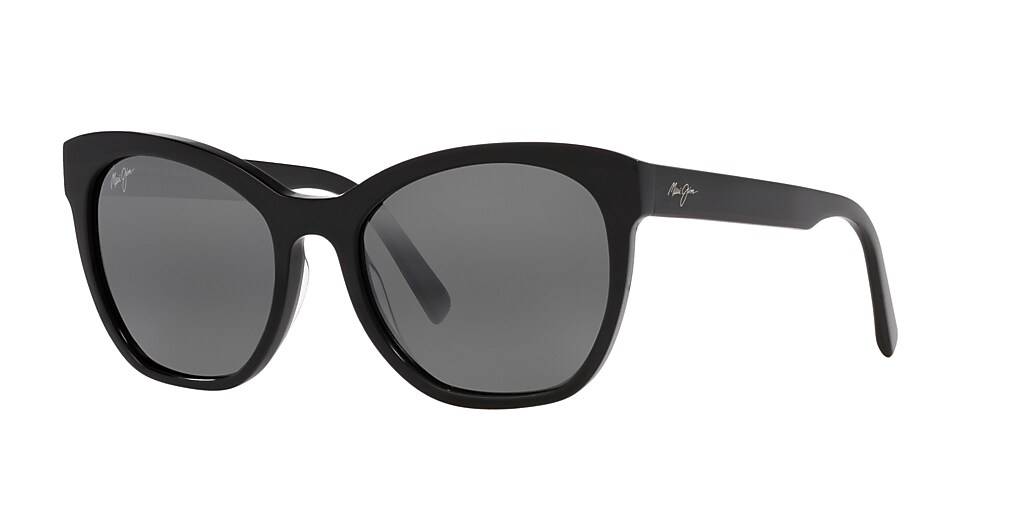 Maui Jim Alulu 56 Neutral Grey Polarized & Black Shiny Polarized ...