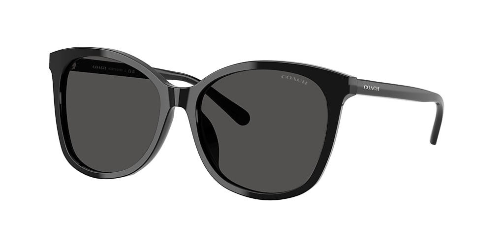 Coach HC8271U L1101 57 Dark Grey & Black Sunglasses | Sunglass Hut ...
