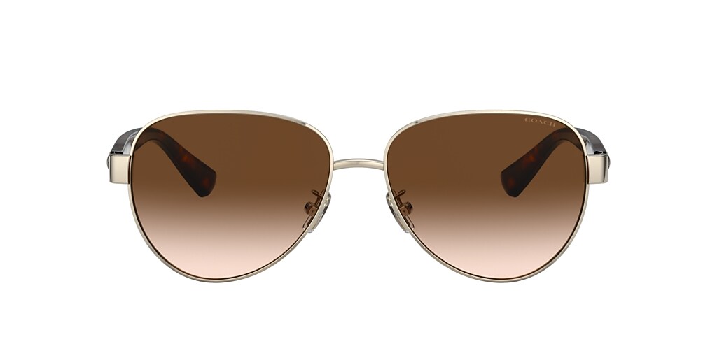Coach HC7111 Brown Gradient & Gold Sunglasses | Sunglass Hut USA