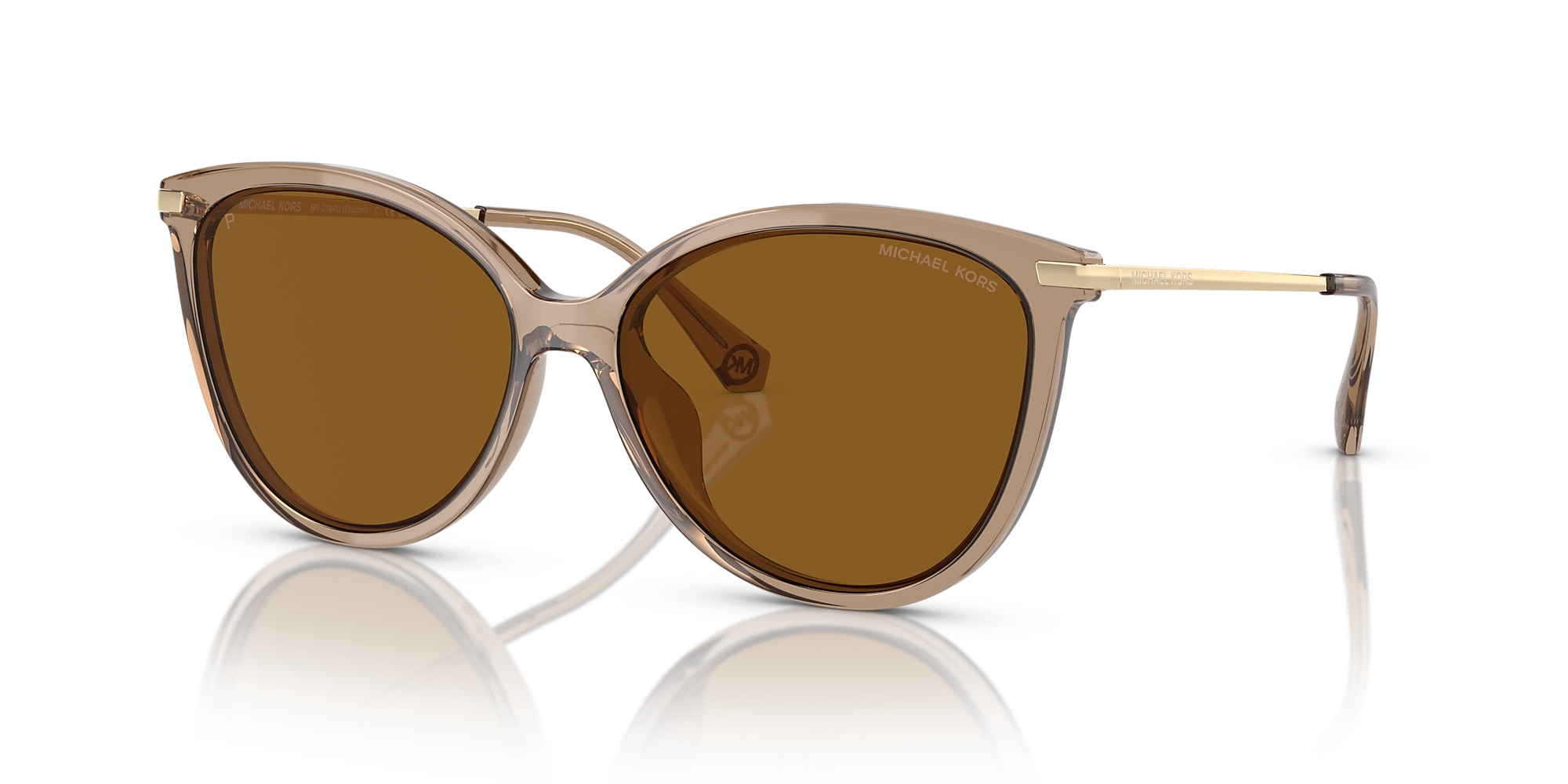 Michael Kors MK2184U Dupont 58 Brown Gradient Polarized & Brown ...