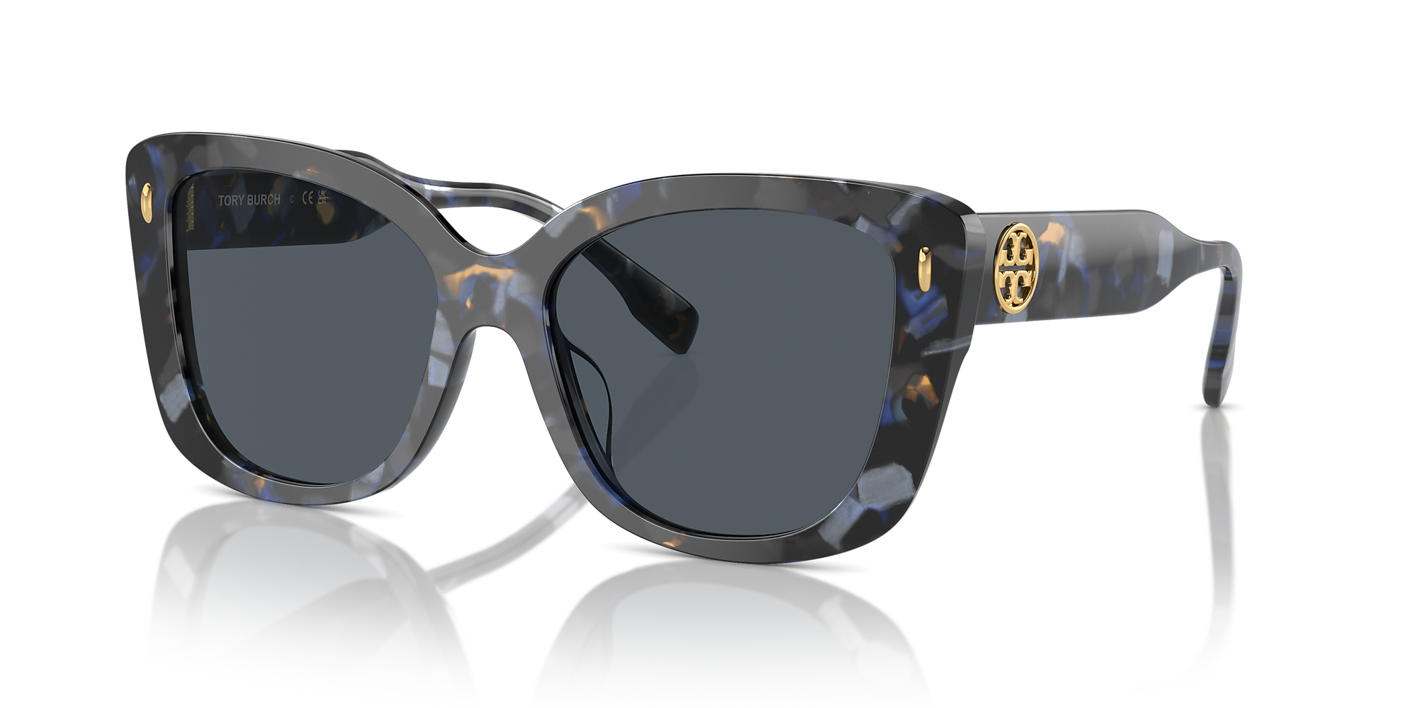 Tory Burch TY7198U 54 Dark Grey & Blue Tortoise Sunglasses | Sunglass ...