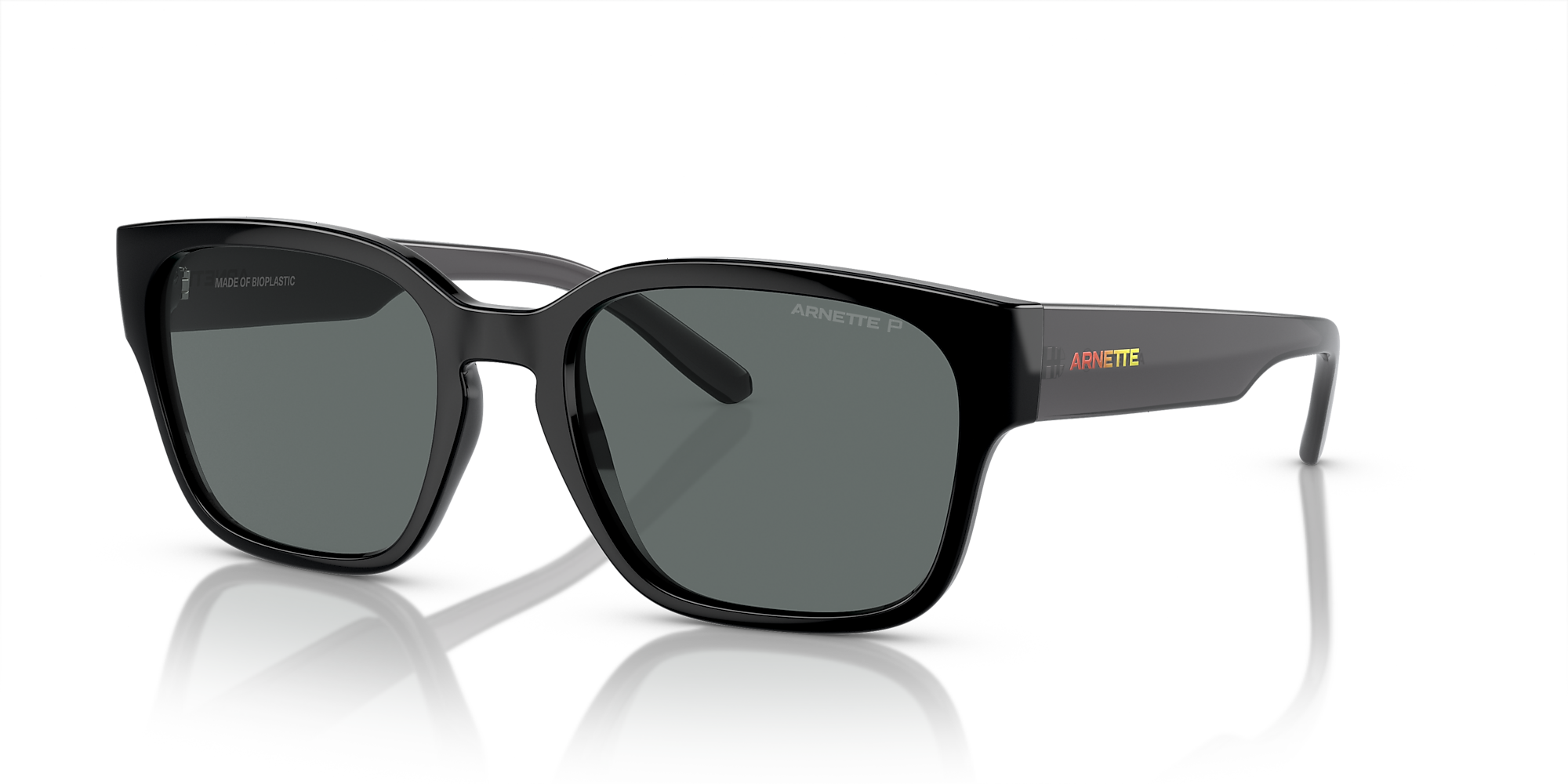 Arnette AN4325 Hamie 54 Polarized Dark Grey & Black Polarized ...
