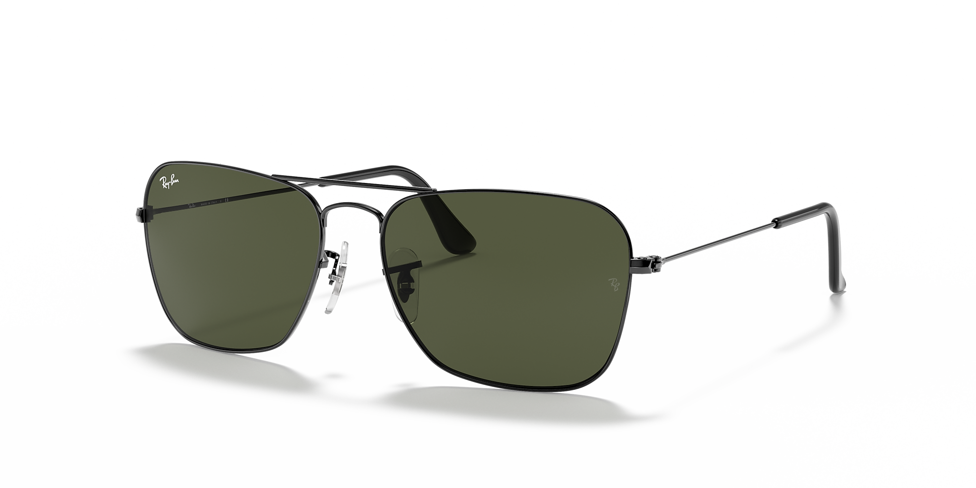Ray-Ban RB3136 Caravan 58 Green & Gunmetal Sunglasses | Sunglass Hut USA