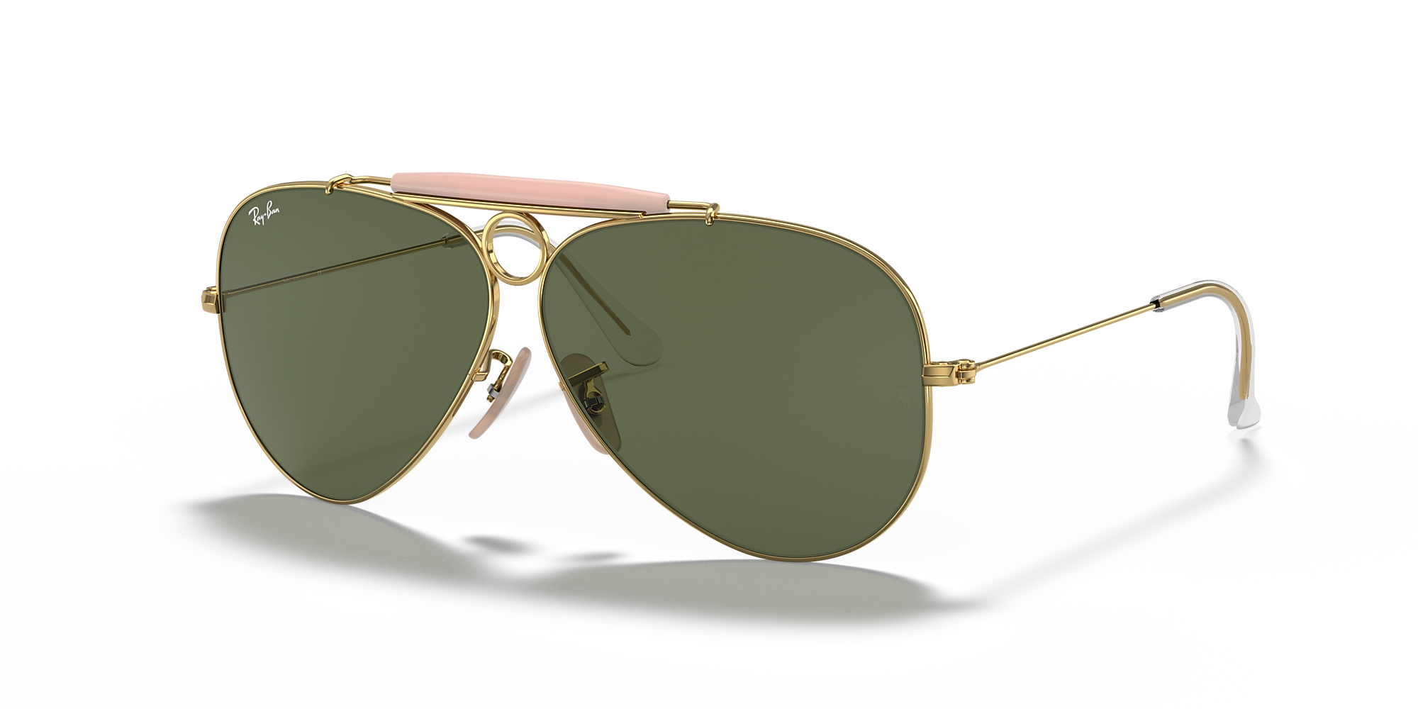Ray-Ban RB3138 Shooter 62 Green & Gold Sunglasses | Sunglass Hut USA