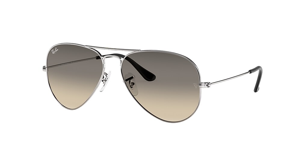 Ray-Ban RB3025 Aviator Gradient 62 Grey Gradient & Silver Sunglasses ...