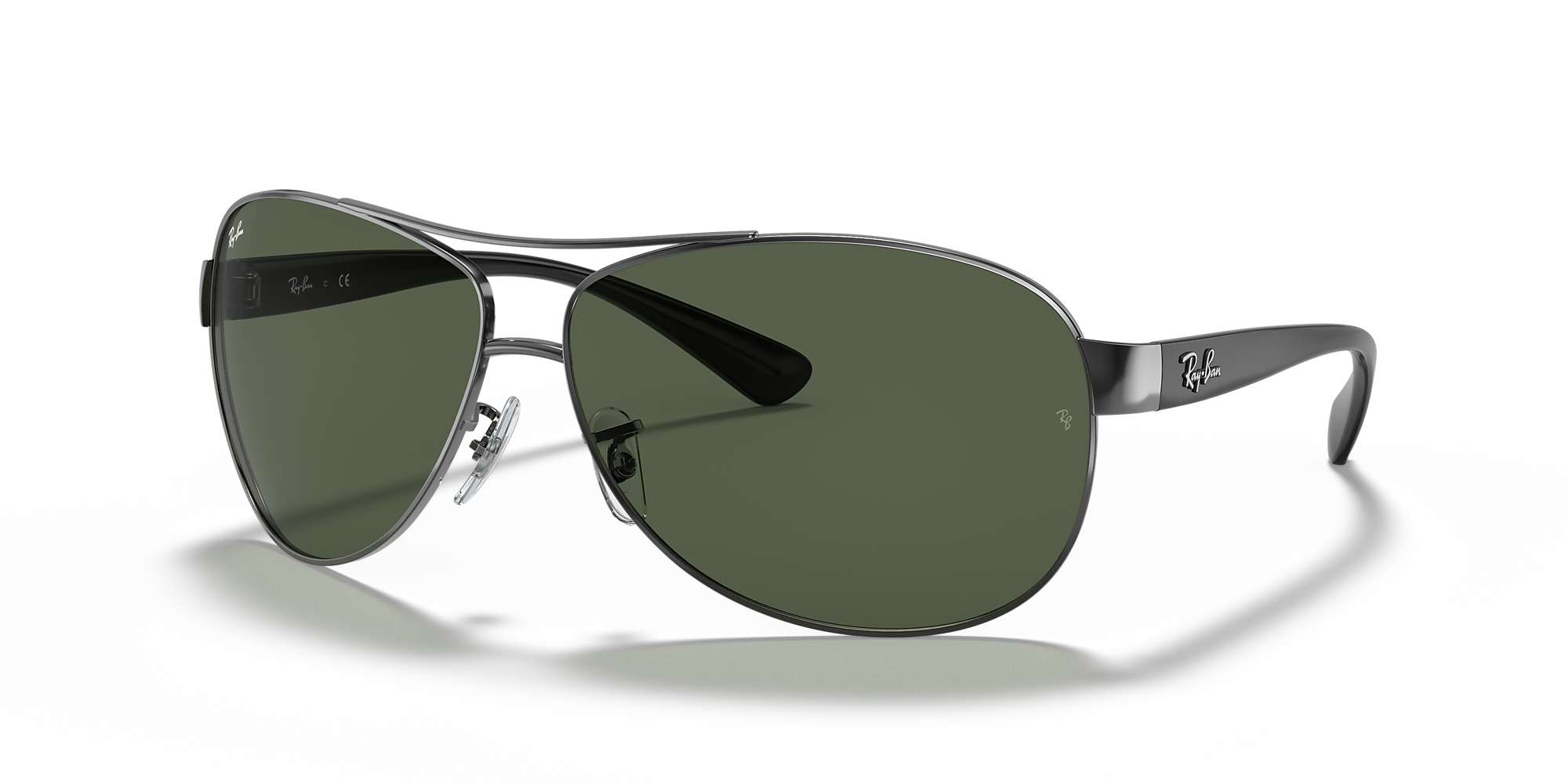 Ray-Ban RB3386 67 Dark Green & Gunmetal Sunglasses | Sunglass Hut ...
