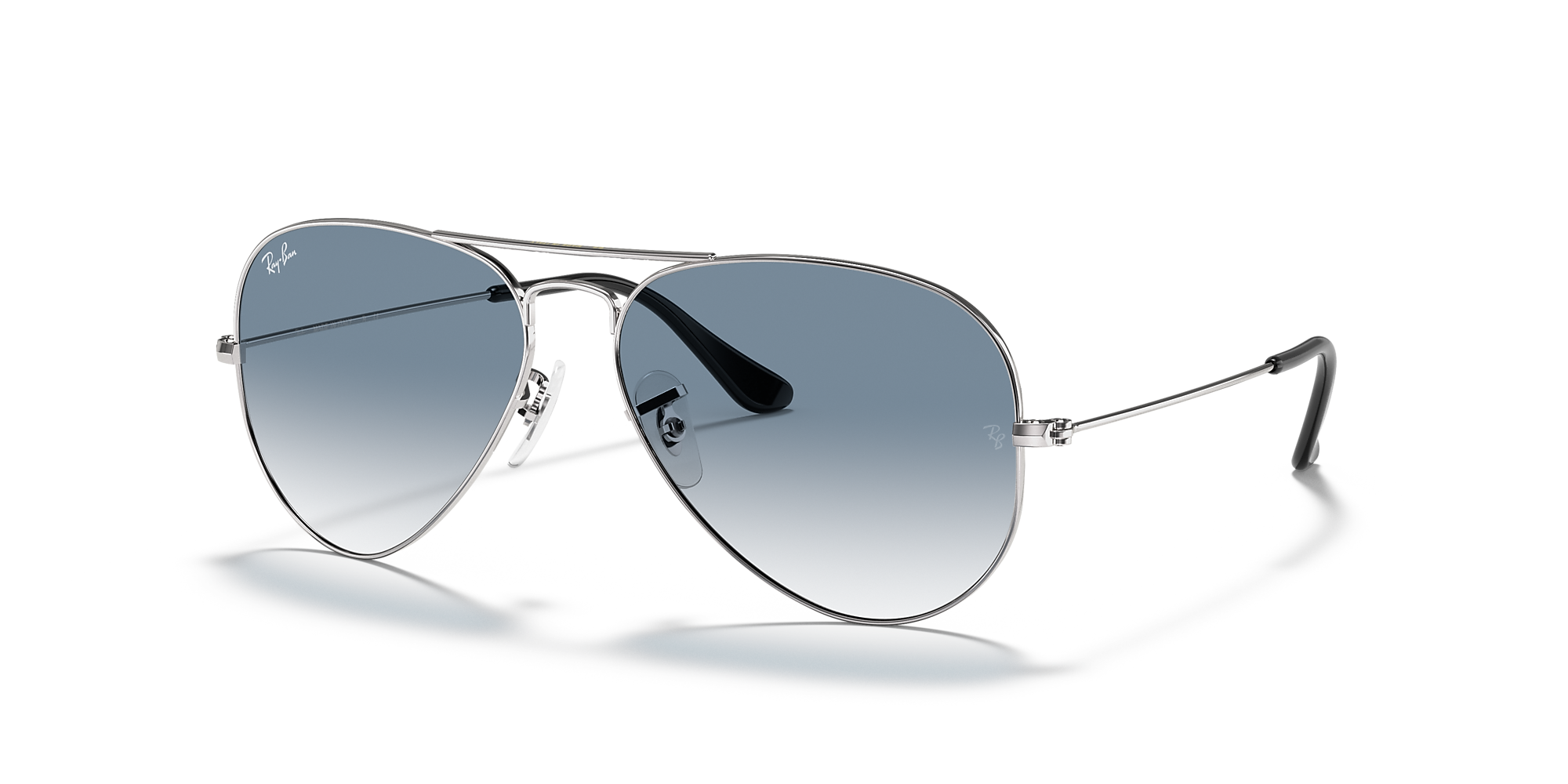 Ray-Ban RB3025 Aviator Gradient 62 Light Blue Gradient & Silver ...