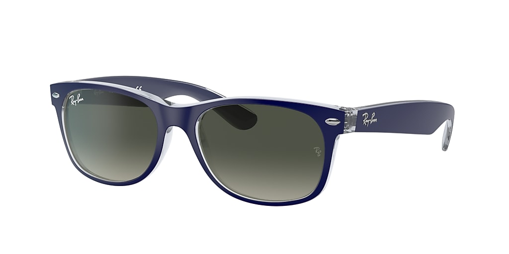 Ray-Ban RB2132 NEW WAYFARER COLOR MIX 52 Grey-Black & Blue Sunglasses ...