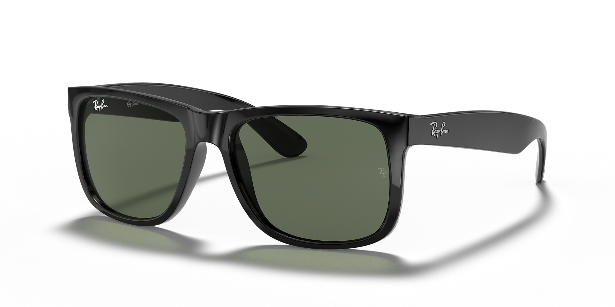 Ray-Ban RB4165F Justin Classic 55 Green Classic G-15 & Black Sunglasses ...