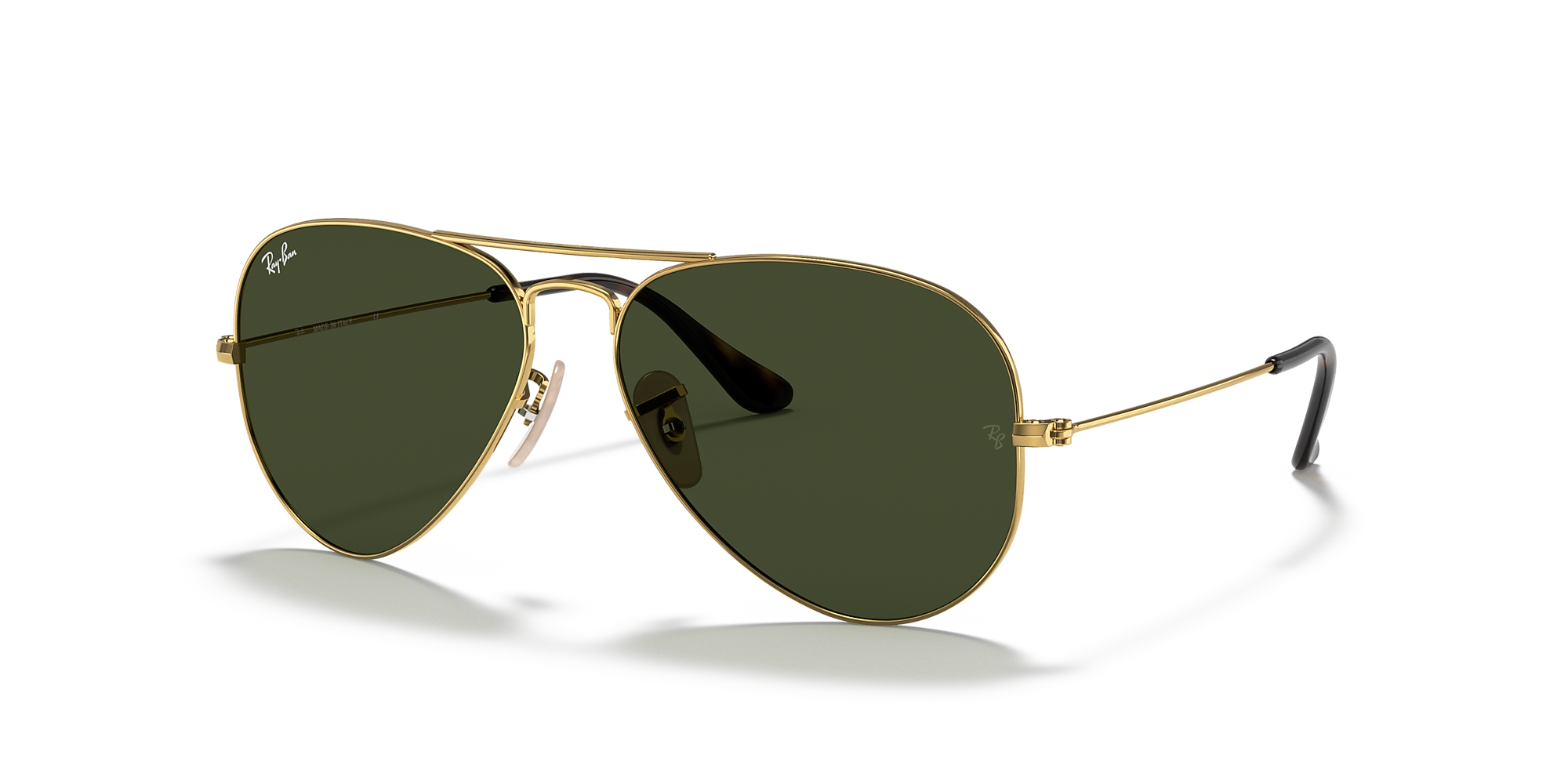 Ray-Ban RB3025 Aviator Havana Collection 62 Green & Gold Sunglasses ...