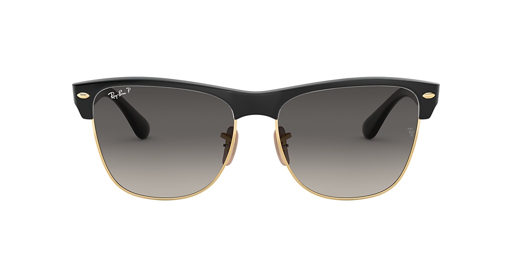 Ray-Ban RB4175 CLUBMASTER OVERSIZED 57 Polarized Grey Gradient & Black ...