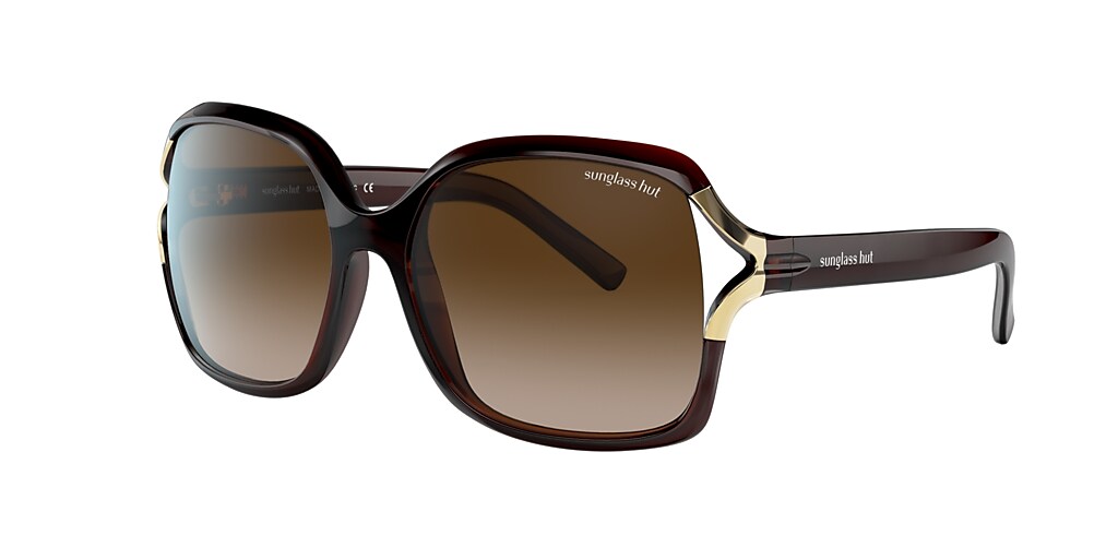 Sunglass Hut Collection Hu2002 58 Brown Gradient And Tortoise Sunglasses