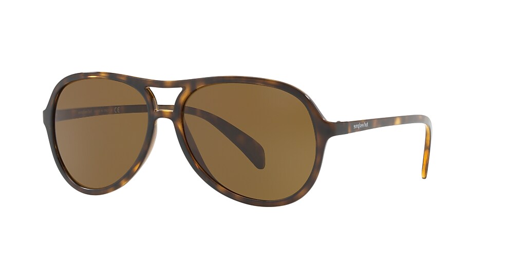 Sunglass Hut Collection Hu2005 57 Brown And Tortoise Sunglasses Sunglass Hut United Kingdom