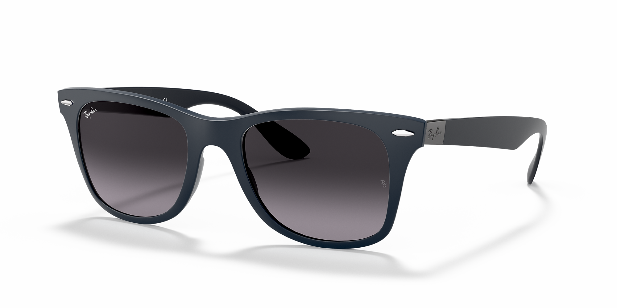 Ray-Ban RB4195 Wayfarer Liteforce 52 Light Grey Gradient Dark Grey ...