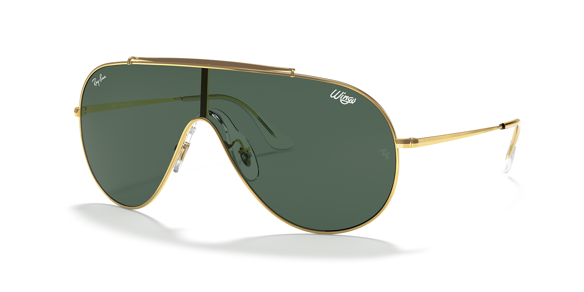 Ray-Ban RB3597 Wings 01 Dark Green & Gold Sunglasses | Sunglass Hut USA
