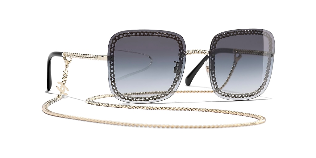 Chanel Square Sunglasses CH4244 57 Grey & Gold Sunglasses | Sunglass ...