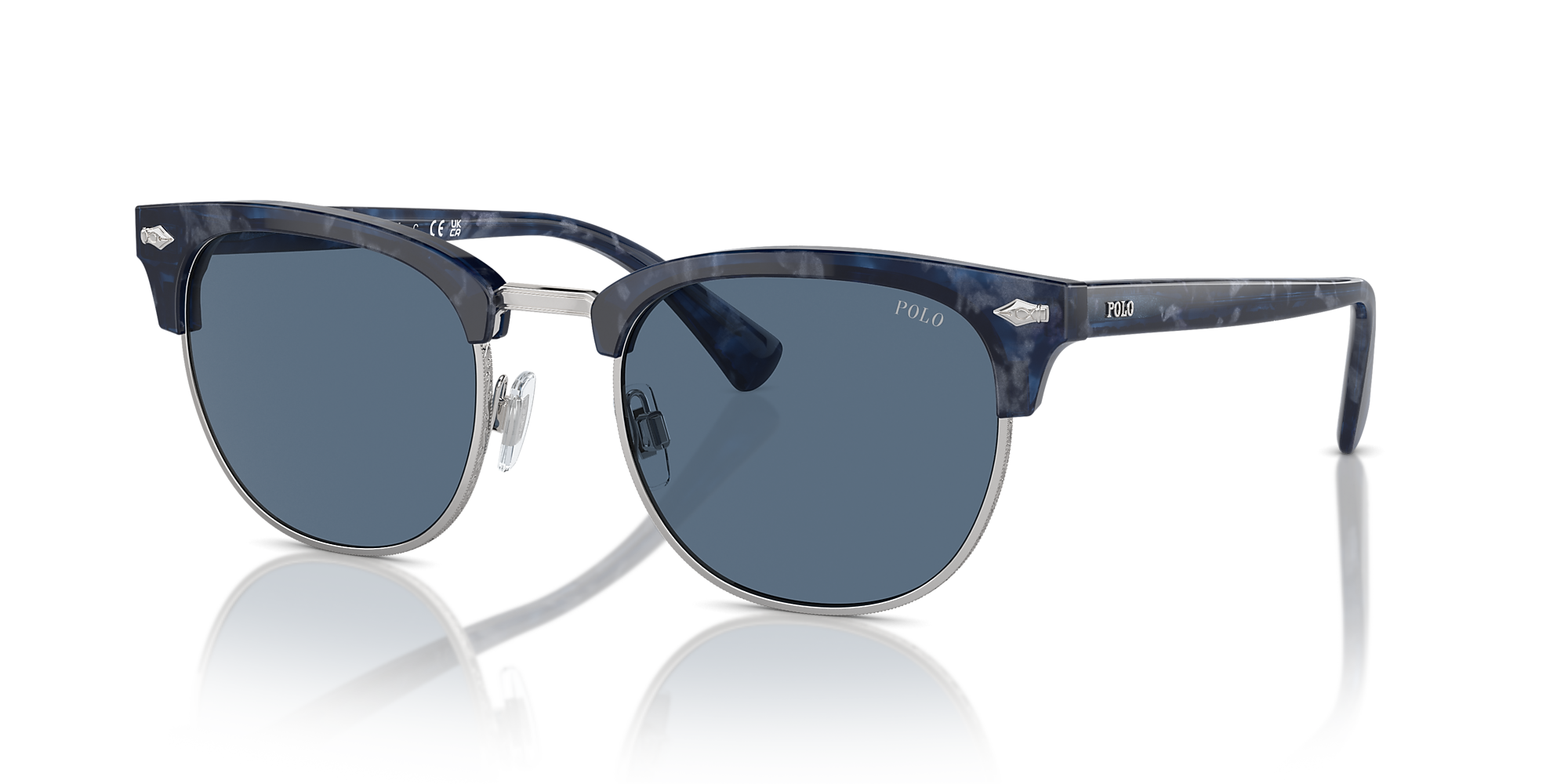 Polo Ralph Lauren PH4217 53 Dark Blue & Shiny Blue Havana Sunglasses ...