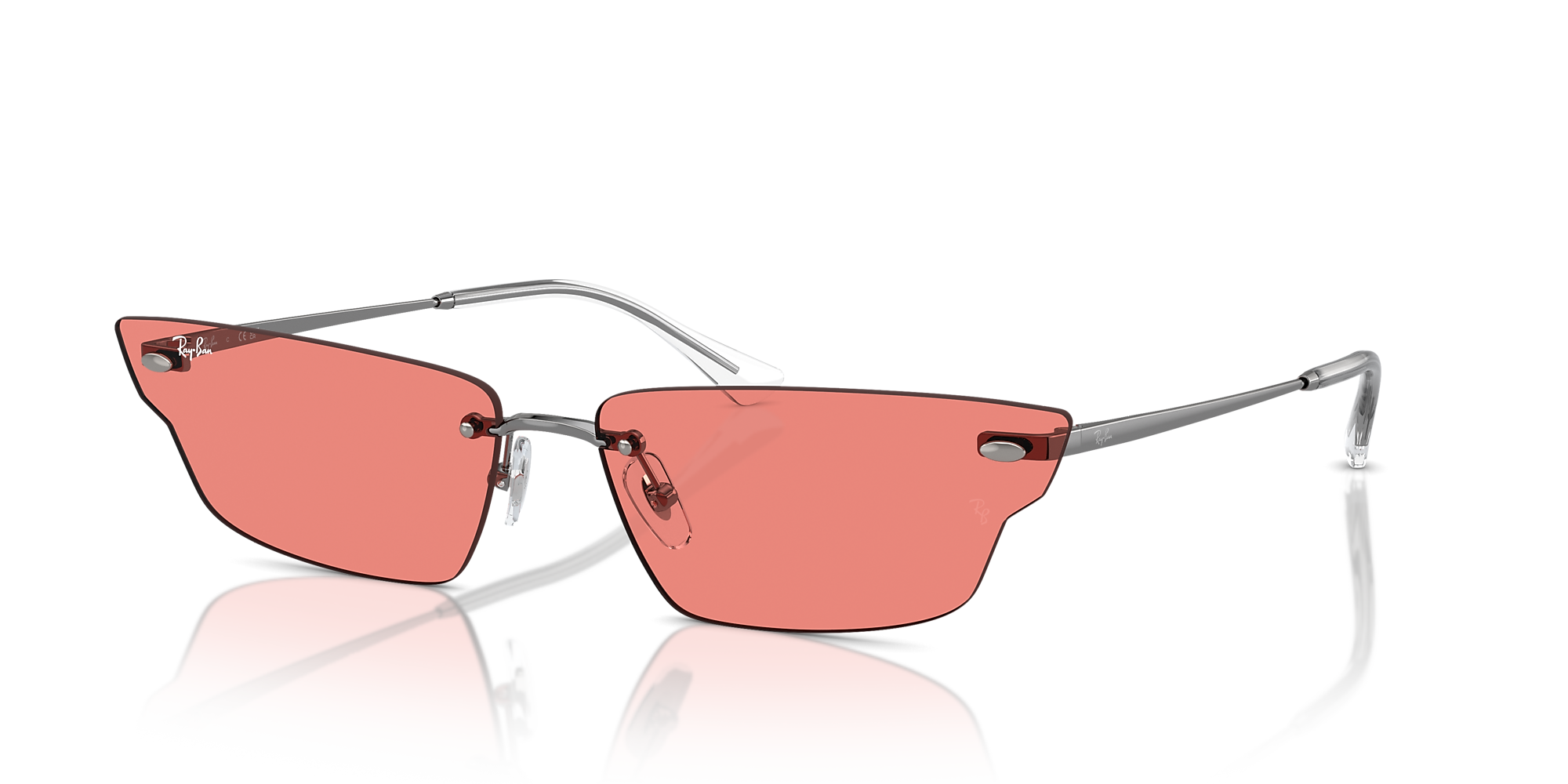 Ray-Ban RB3731 Anh Bio-Based 66 Pink & Gunmetal Sunglasses | Sunglass ...