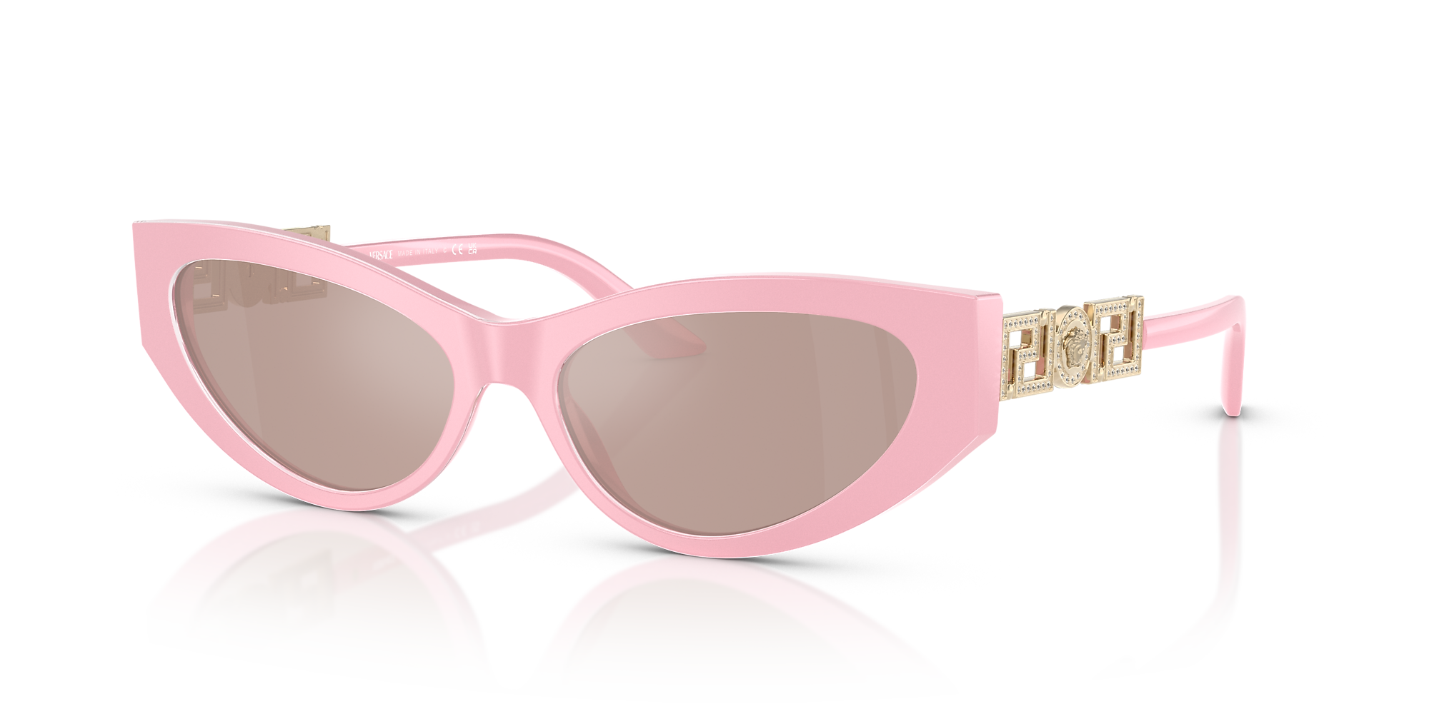 Versace VE4470B 56 Light Pink Mirror Silver & Perla Pastel Pink ...