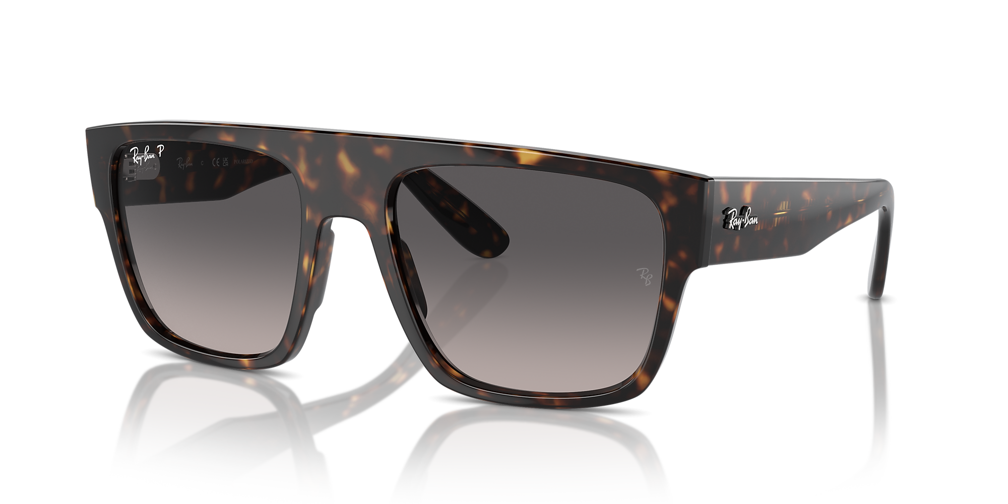 Ray-Ban RB0360S Drifter 57 Grey & Havana Polarized Sunglasses ...