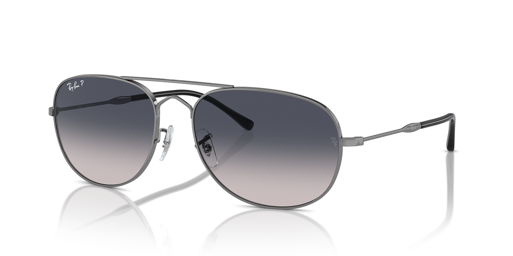 Ray-Ban RB3735 Bain Bridge 57 Blue & Gunmetal Polarised Sunglasses ...