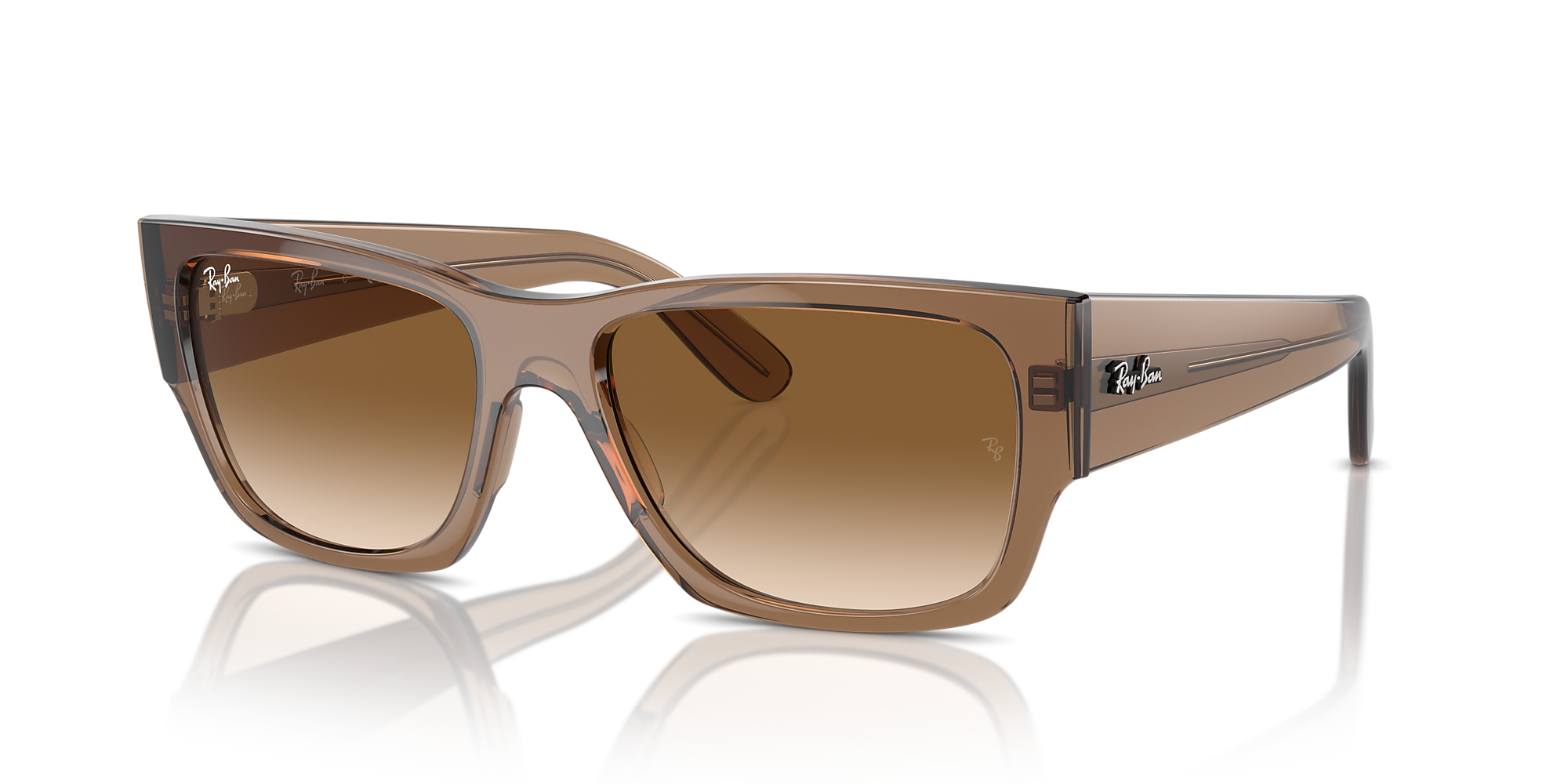 Ray-Ban RB0947S Carlos 56 Clear & Brown & Transparent Light Brown ...