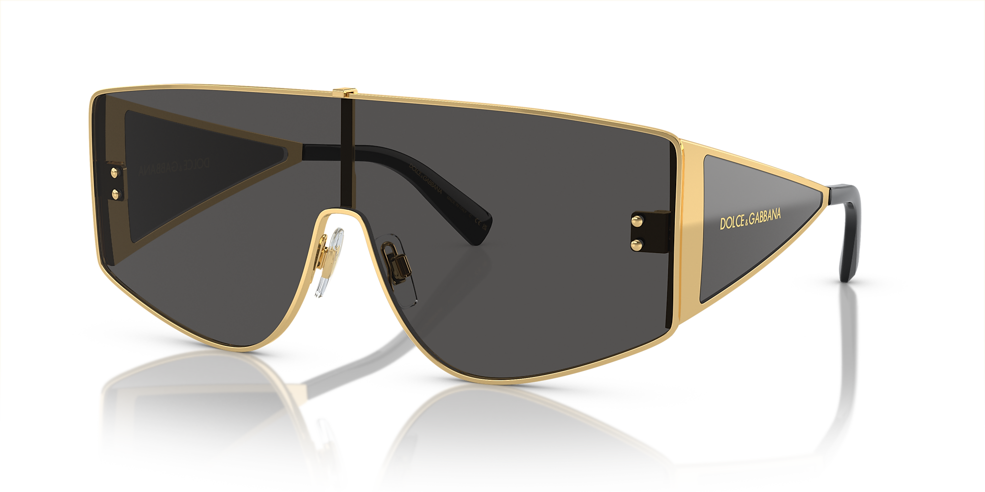 Dolce&Gabbana DG2305 01 Dark Grey & Gold Sunglasses | Sunglass Hut USA