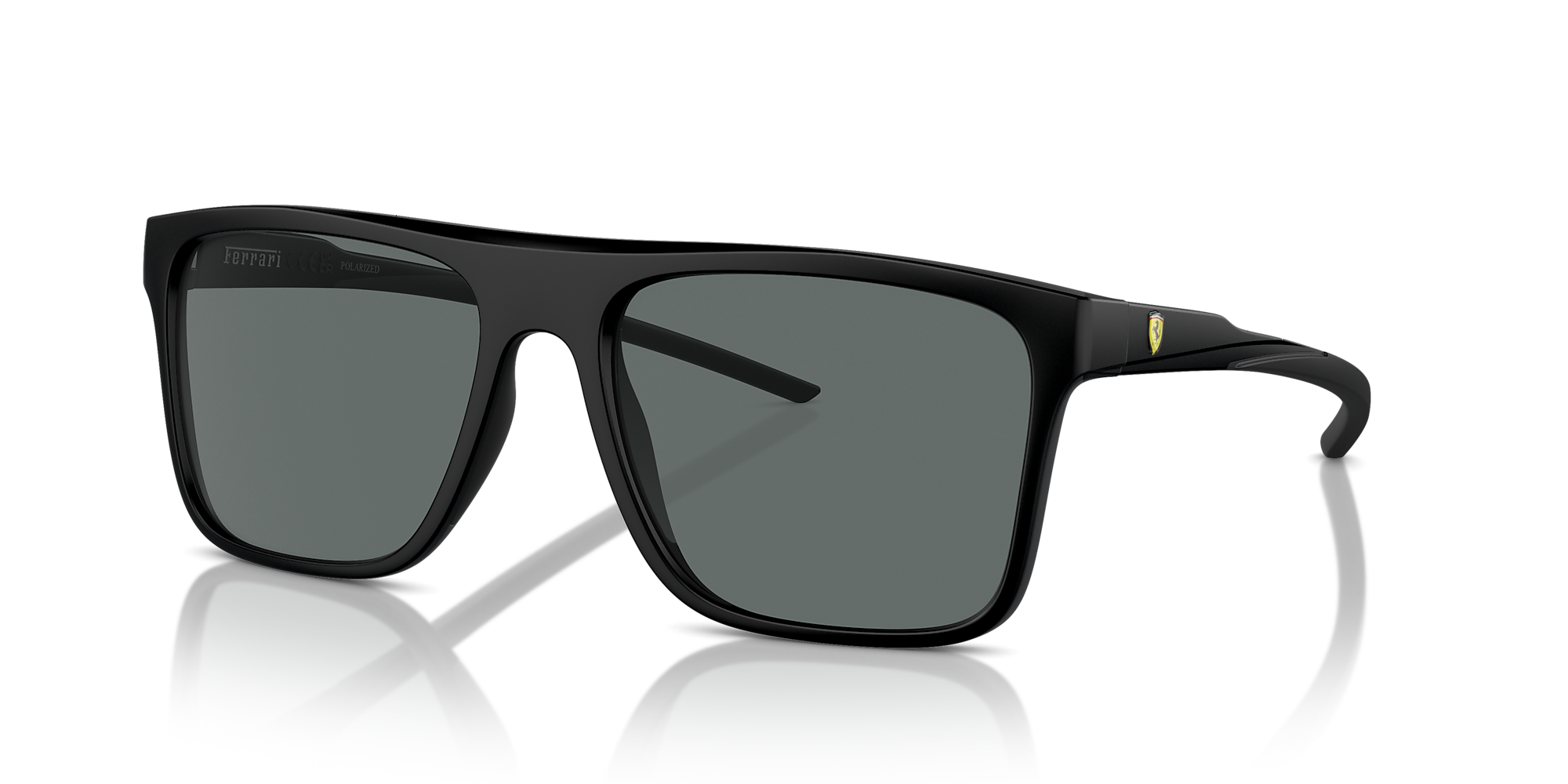 Scuderia Ferrari FZ6006 58 Polarized Grey & Matte Black Polarized ...