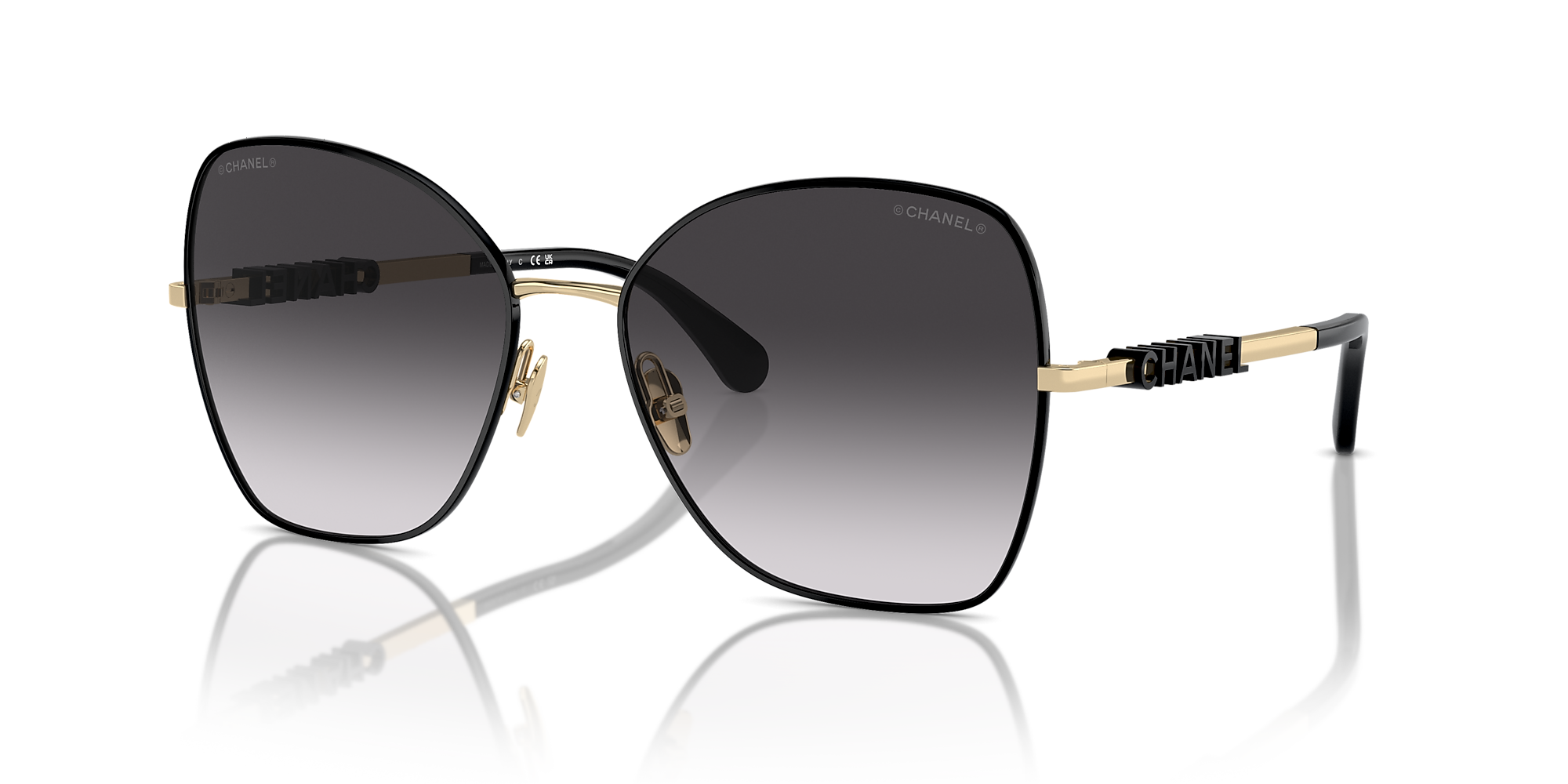 Chanel CH4283 58 Gradient Grey & Black Sunglasses | Sunglass Hut Australia