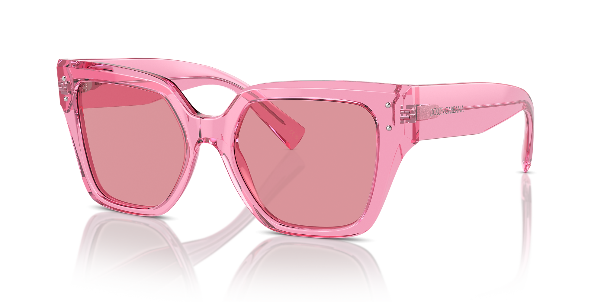 Dolce&Gabbana DG4471 52 Pink Mirror Internal Silver & Transparent Pink ...