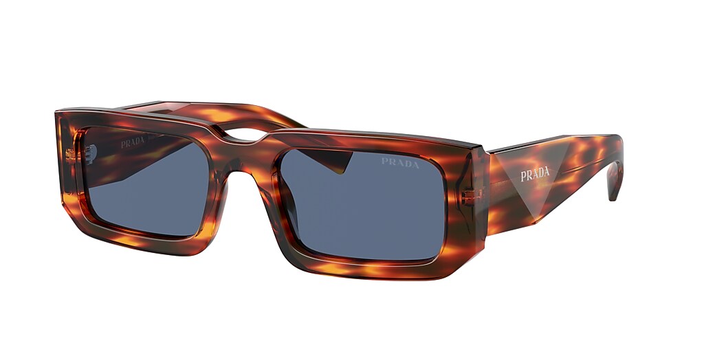 Prada PR 06YS 53 Dark Blue & Striped Radica Sunglasses | Sunglass Hut ...