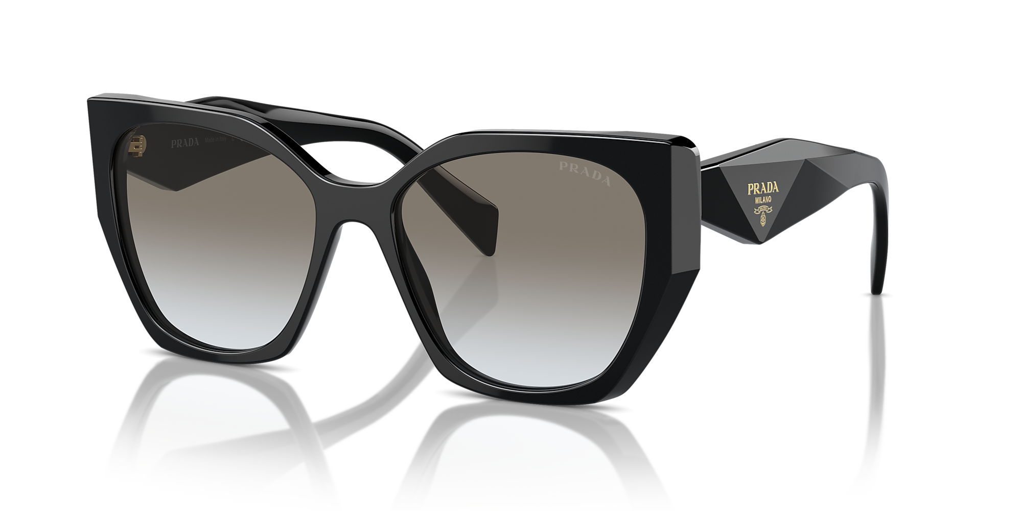 Prada PR 19ZS 55 Grey Gradient & Black Sunglasses | Sunglass Hut USA