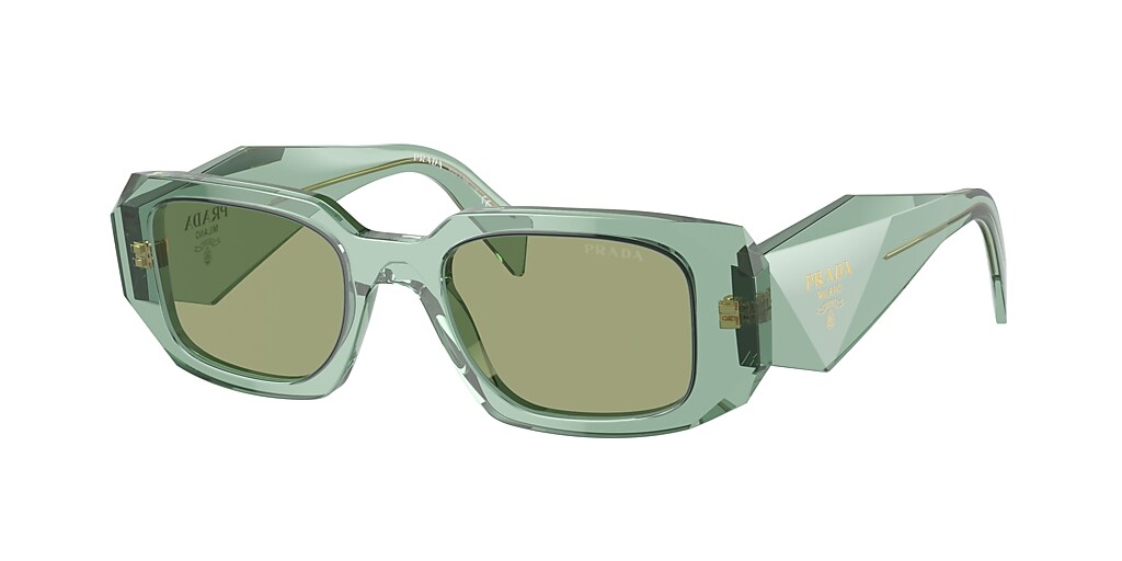 Prada PR 17WS 49 Green Mirror Internal Silver & Transparent Sage ...