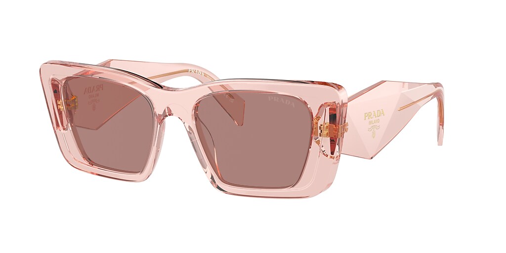 Prada PR 08YS 51 Light Brown & Transparent Peach Sunglasses | Sunglass ...
