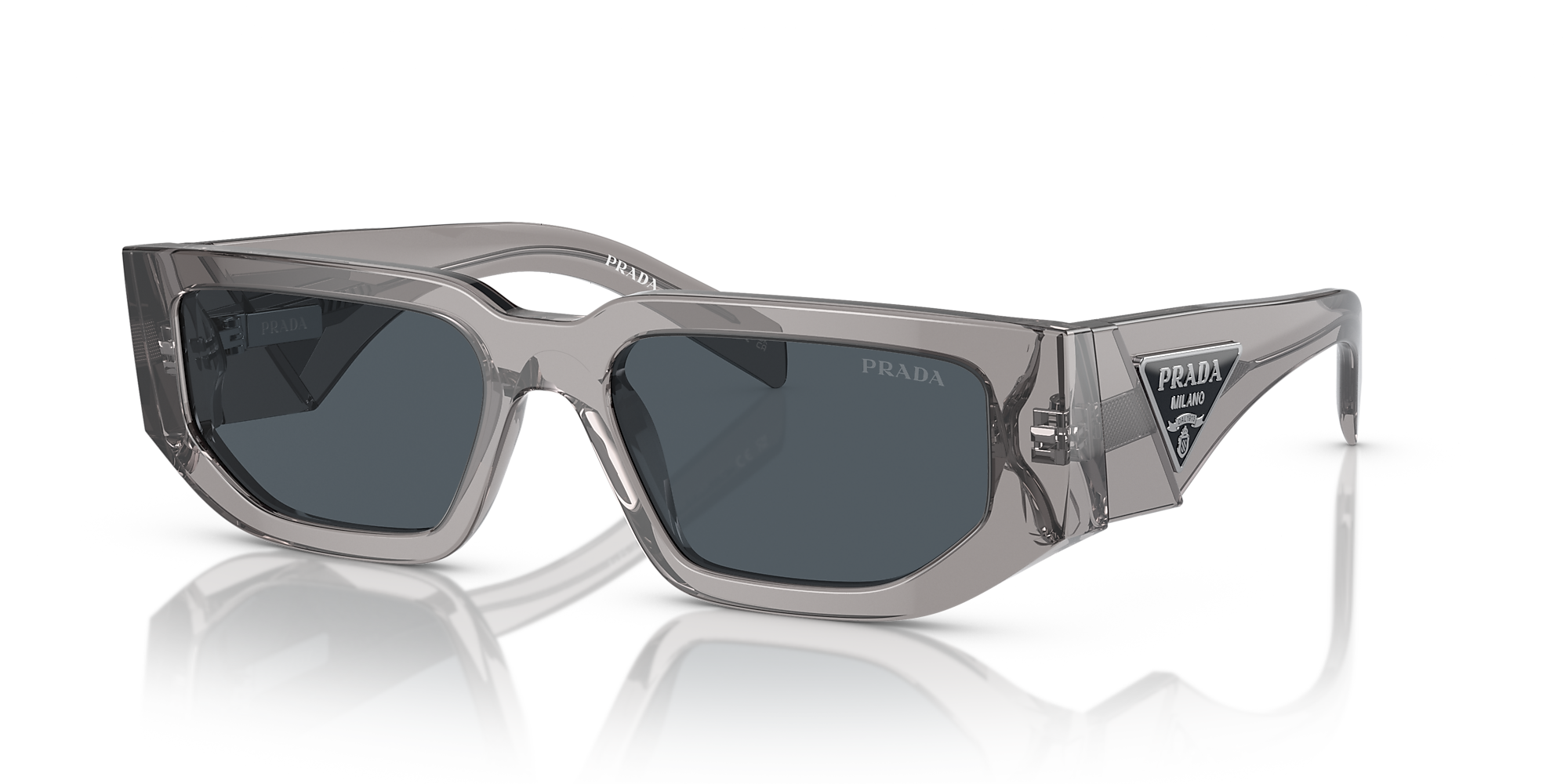 Prada PR 09ZS 54 Dark Grey & Transparent Asphalt Sunglasses | Sunglass ...