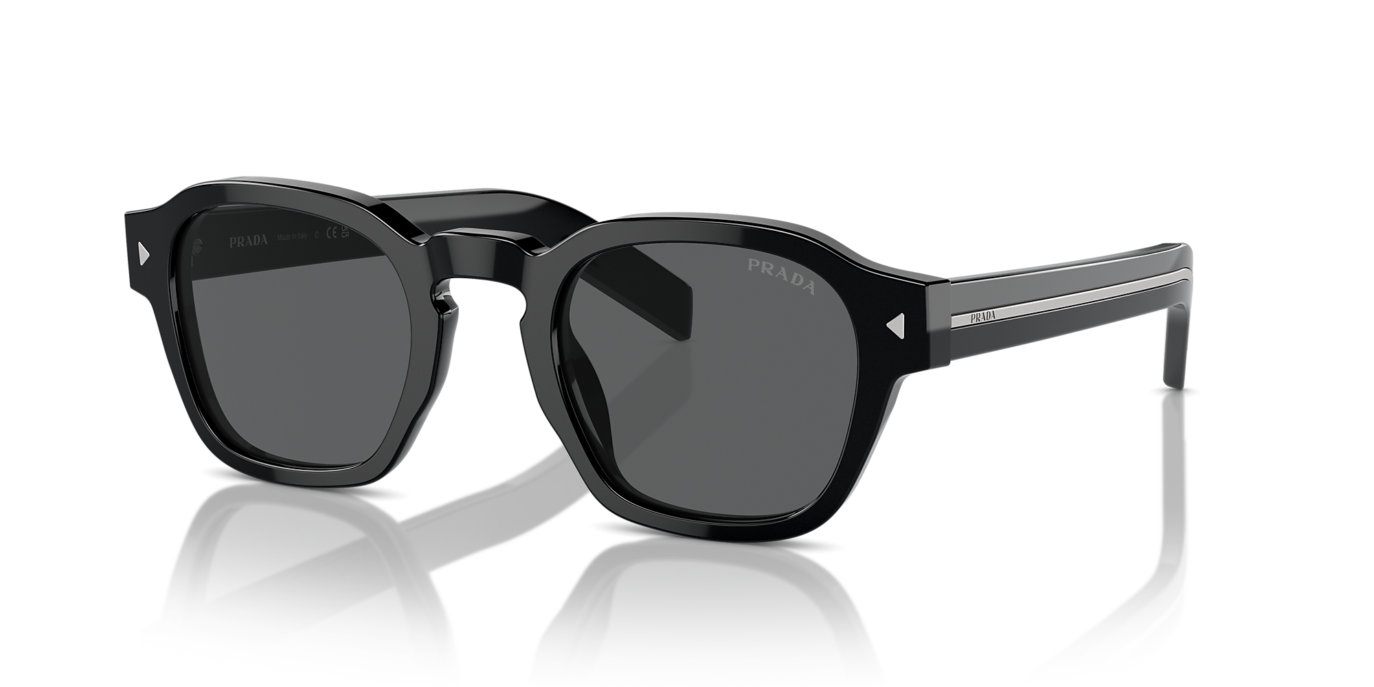 Prada PR A16S 52 Dark Grey & Black Sunglasses | Sunglass Hut USA