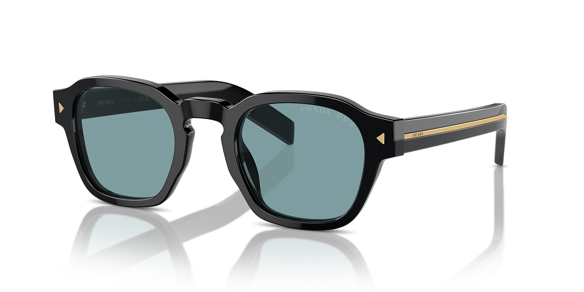 Prada PR A16S 52 Polarized Green & Black Polarized Sunglasses ...