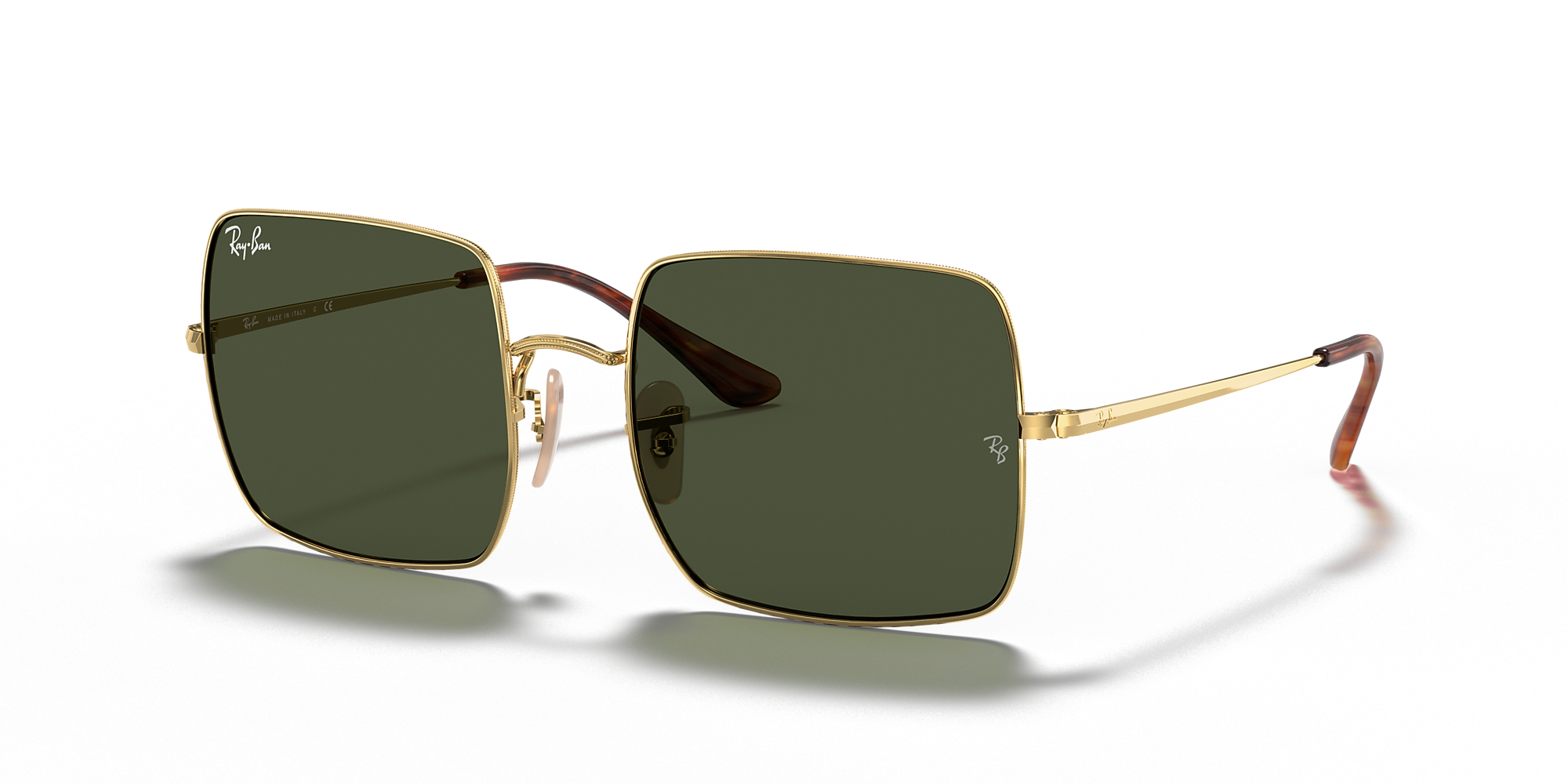 Ray-Ban RB1971 Square 1971 Classic 54 Green Classic G-15 & Gold ...