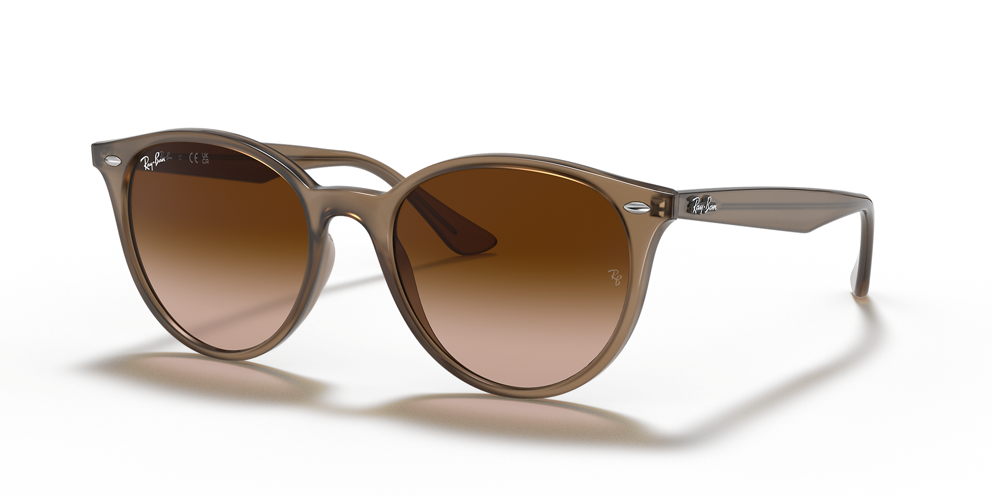 Ray-Ban RB4305 53 Brown Gradient & Beige Sunglasses | Sunglass Hut USA