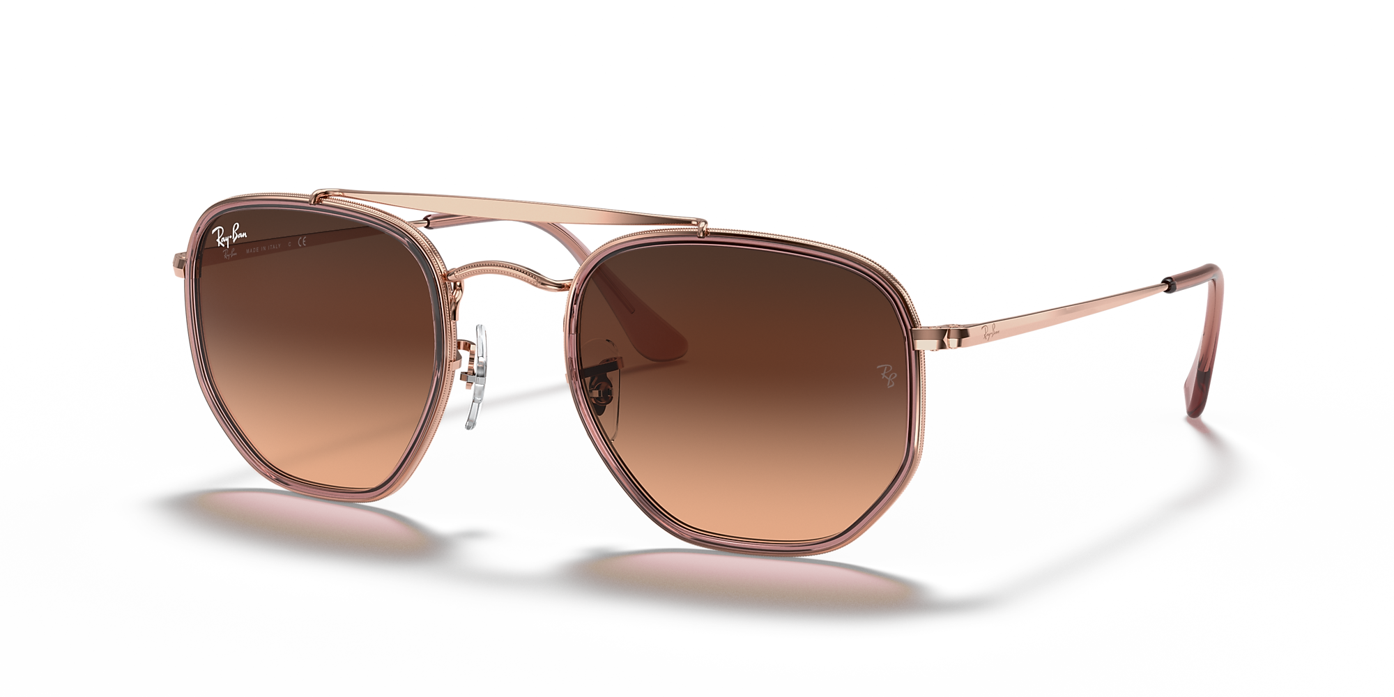 Ray-Ban RB3648M Marshal II 52 Pink/Brown Gradient & Copper Sunglasses ...
