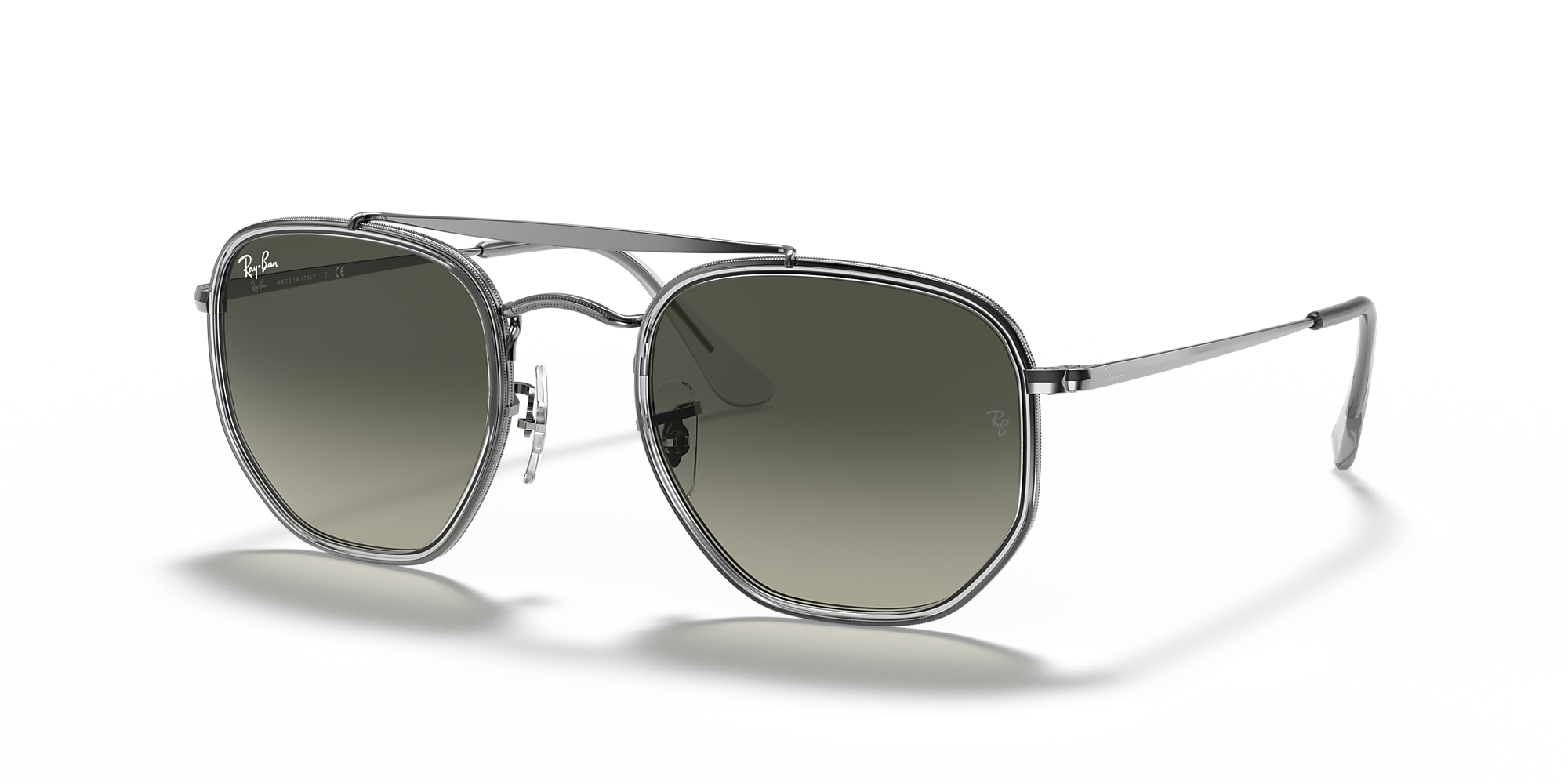 Ray-Ban RB3648M Marshal II 52 Grey Gradient & Gunmetal Sunglasses ...