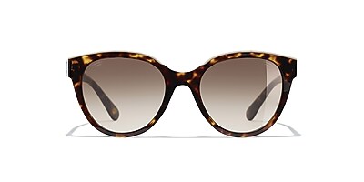 Chanel Butterfly Sunglasses CH5414 Brown Gradient & Dark Tortoise & Beige Polarised Sunglasses ...