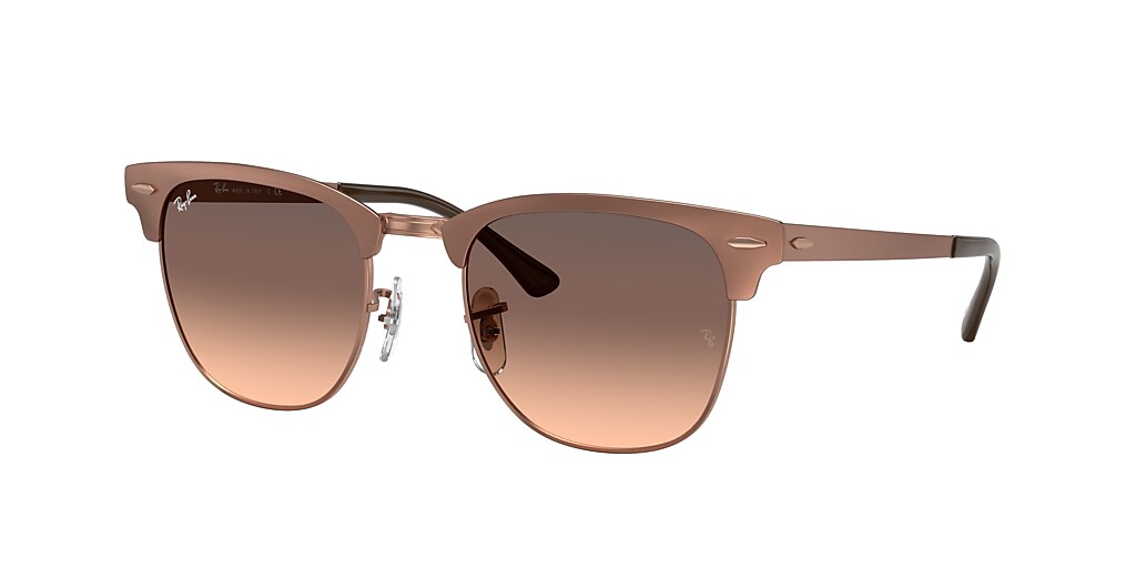 Ray Ban Rb3716 Clubmaster Metal Collection 51 Pinkbrown And Bronze
