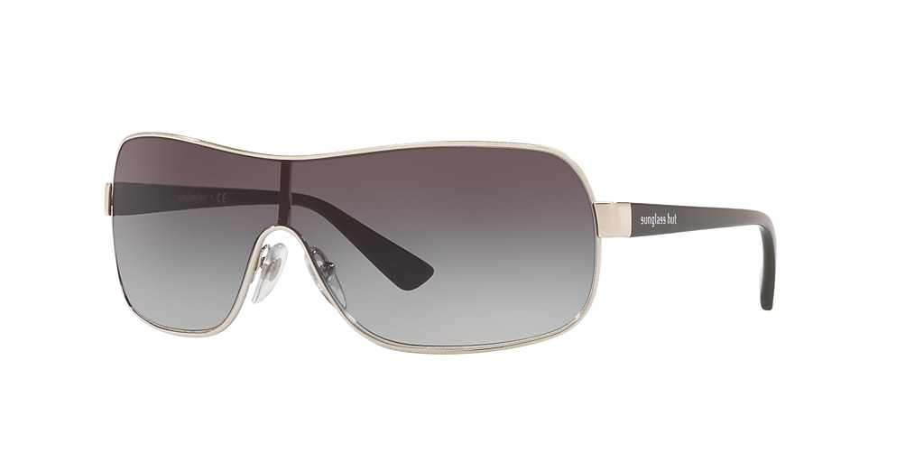 Sunglass Hut Collection Hu1008 01 Grey Black And Silver Sunglasses