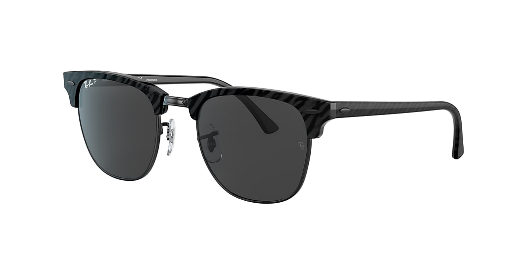 Ray-Ban RB3016 Clubmaster Classic 51 Black & Wrinkled Black On Black ...