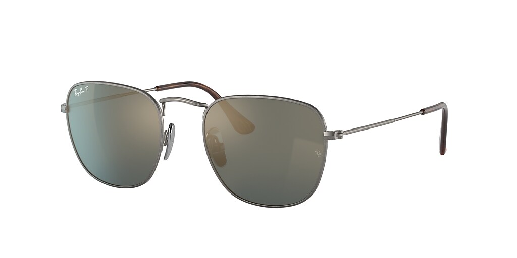 Ray-Ban RB8157 Frank Titanium 48 Crystal Blue Polarized & Gunmetal ...