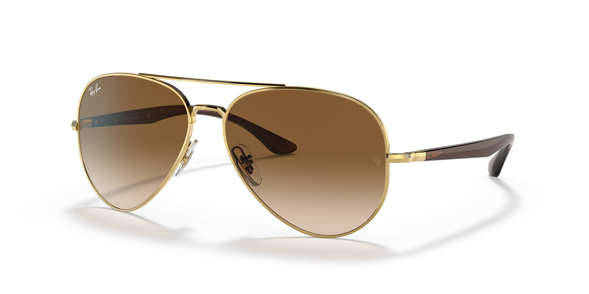 Ray-Ban RB3675 58 Light Brown & Gold Sunglasses | Sunglass Hut United ...
