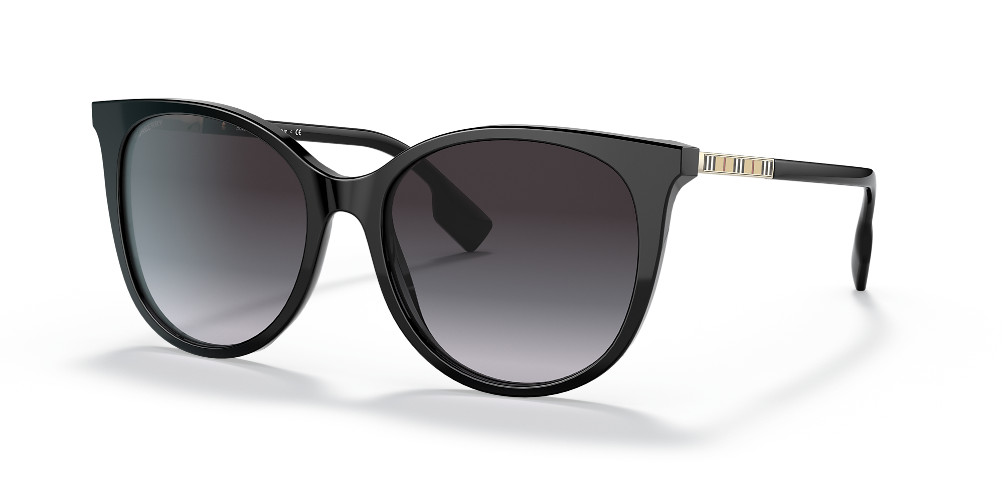 Burberry BE4333F Alice 55 Grey Gradient & Black Sunglasses | Sunglass ...