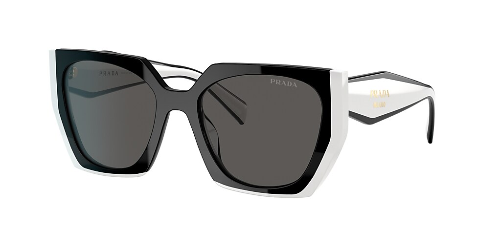 Prada PR 15WS 54 Dark Grey & Black/Talc Sunglasses | Sunglass Hut USA